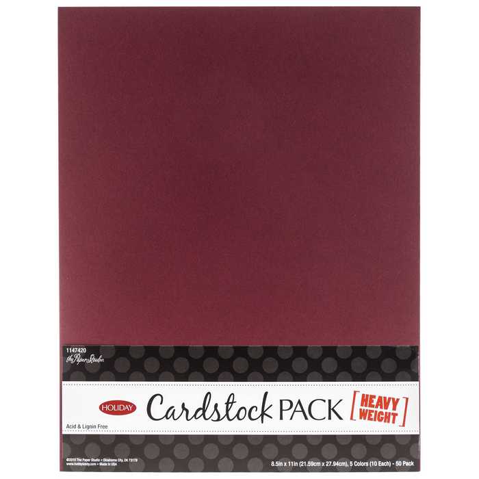 Holiday Heavyweight Cardstock Paper Pack - 8 1/2" x 11" | Hobby Lobby ...